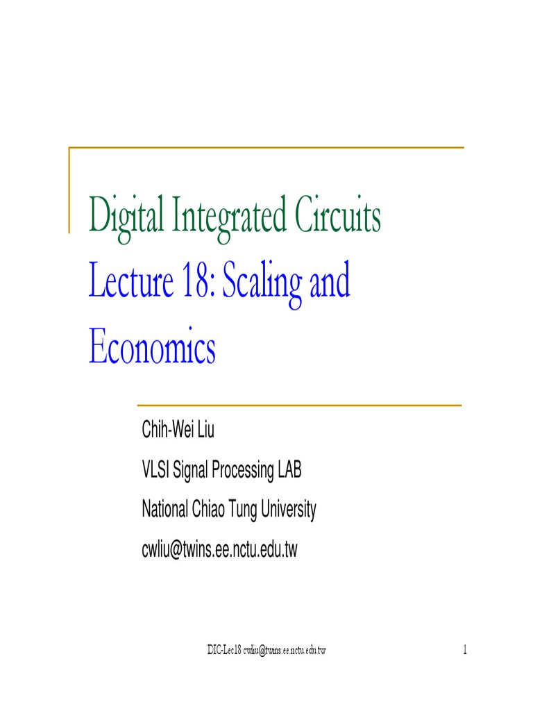Lec18 PDF | PDF | Integrated Circuit | Very Large Scale Integration
