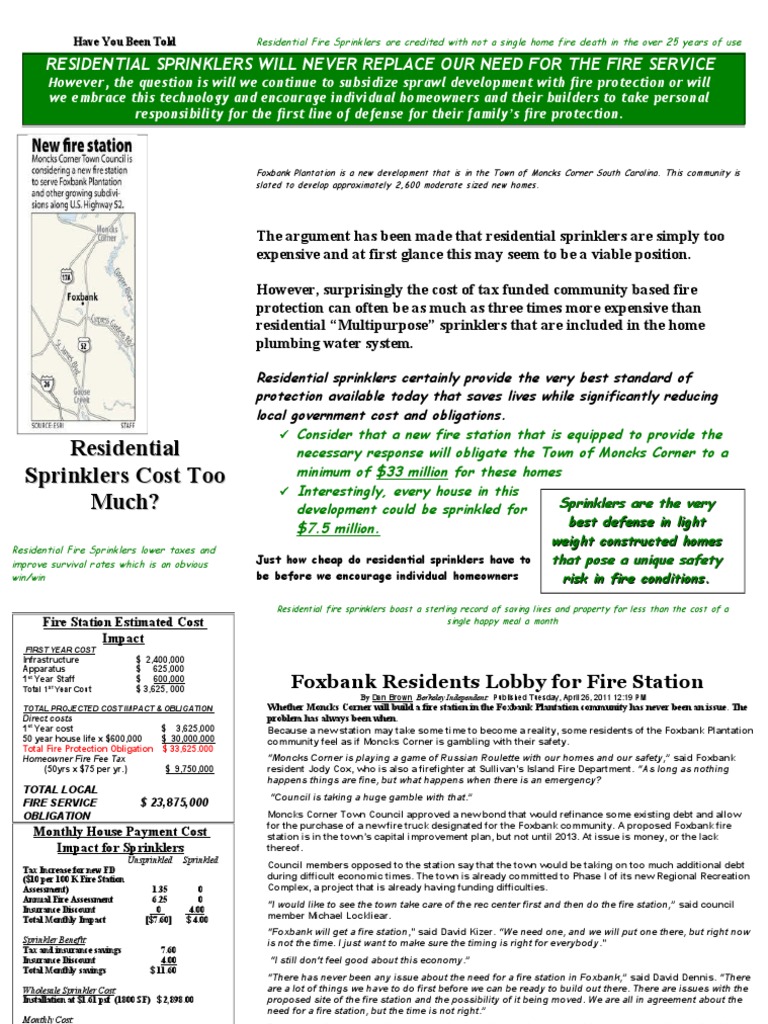 FB Study Flyer | PDF | Fire Sprinkler System | Home Insurance