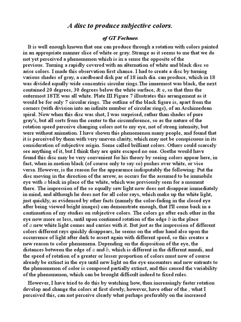 A Disc To Produce Subjective Colors.-english-Gustav Theodor Fechner ...