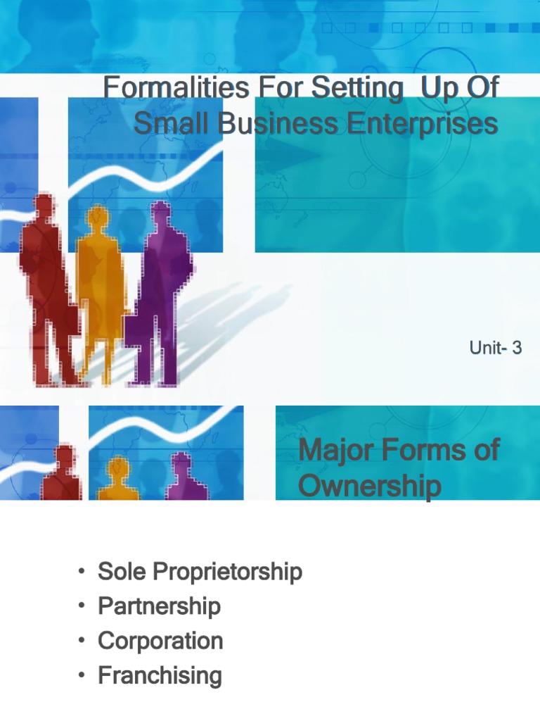 Small Business Setup Formalities | PDF | Partnership | Franchising