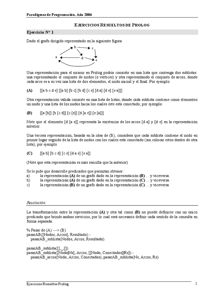 Ejercicios PROLOG PDF | PDF