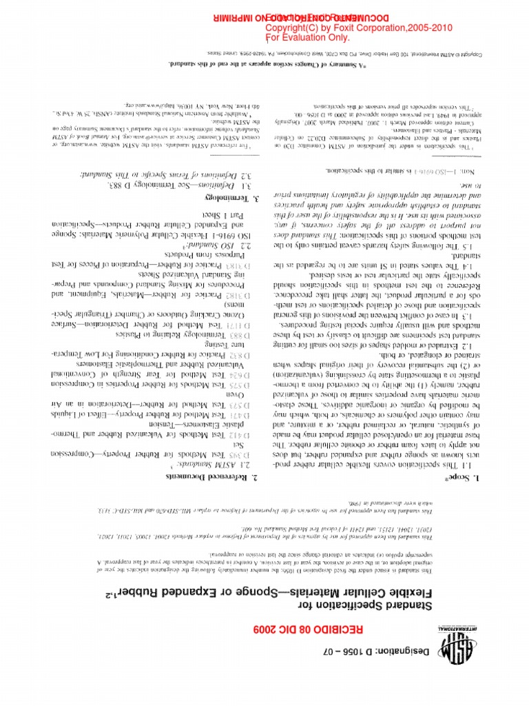 Astm D-1056-07 | PDF