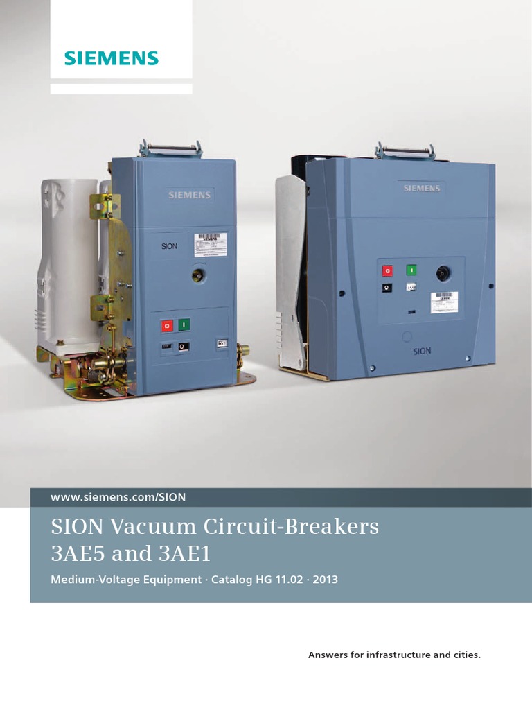 Catalogue Sion Vacuum Circuit Breakers en | PDF | Electrical Connector ...