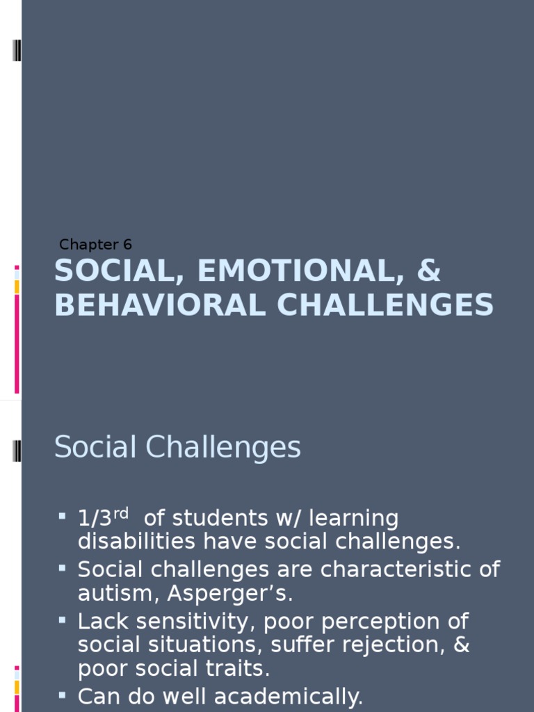 Social, Emotional, & Behavioral Challenges | PDF | Psychological ...