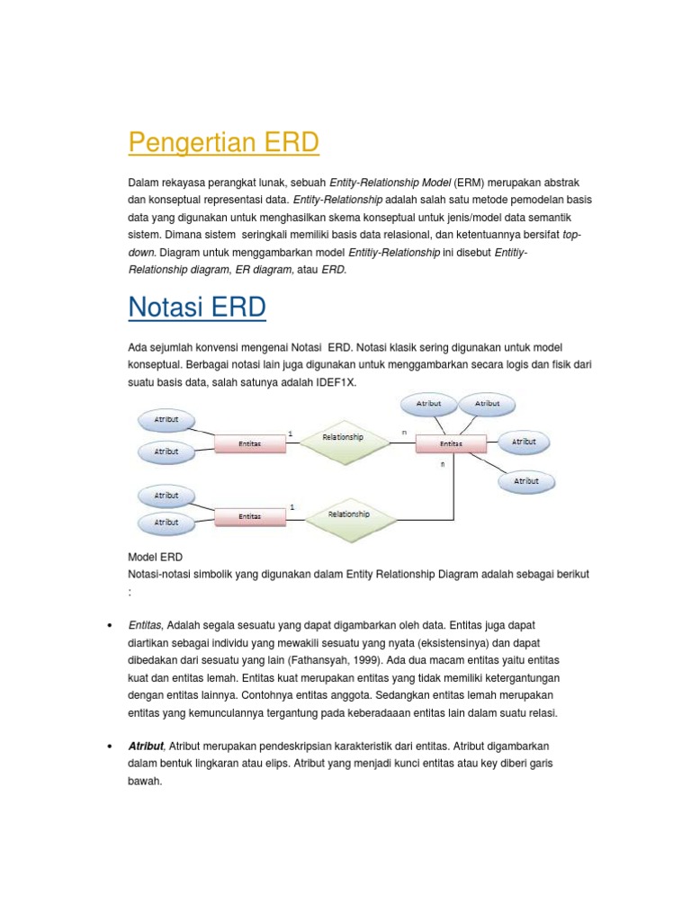 Pengertian ERD | PDF