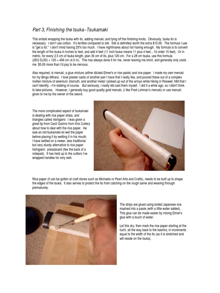Tsukamaki: Wrapping a Katana Handle | PDF | Knot | Nature