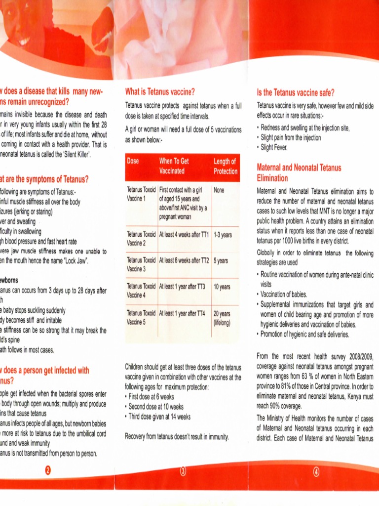 Facts About Tetanus Desease | PDF | Vaccines | Infants