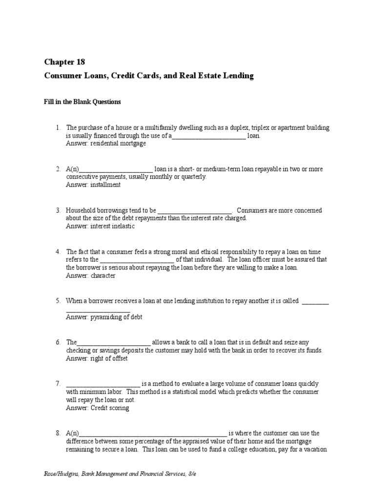 Chap 018 | PDF | Loans | Credit (Finance)