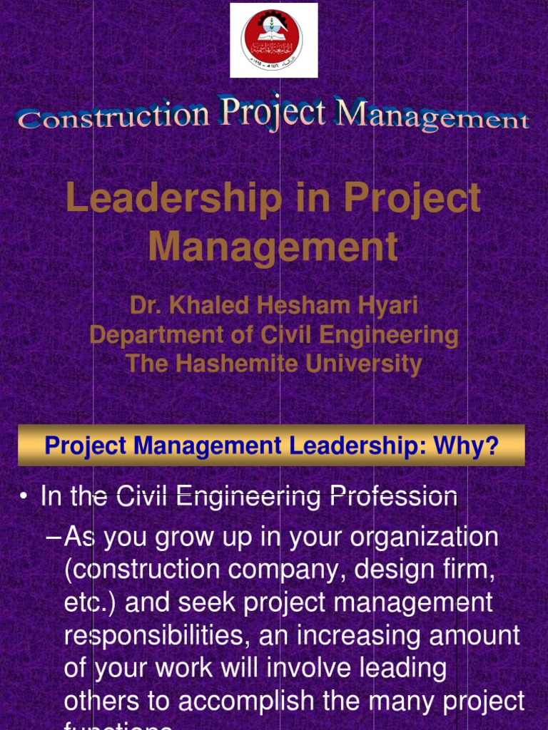Effective Leadership in Construction Management | PDF | Competence ...