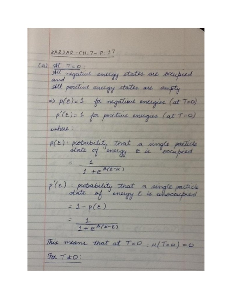 Kardar Solutions - Ch7 - P17 | PDF