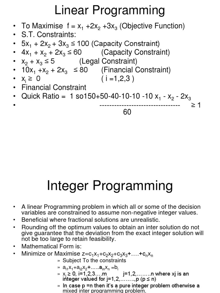 Linear Programming | PDF