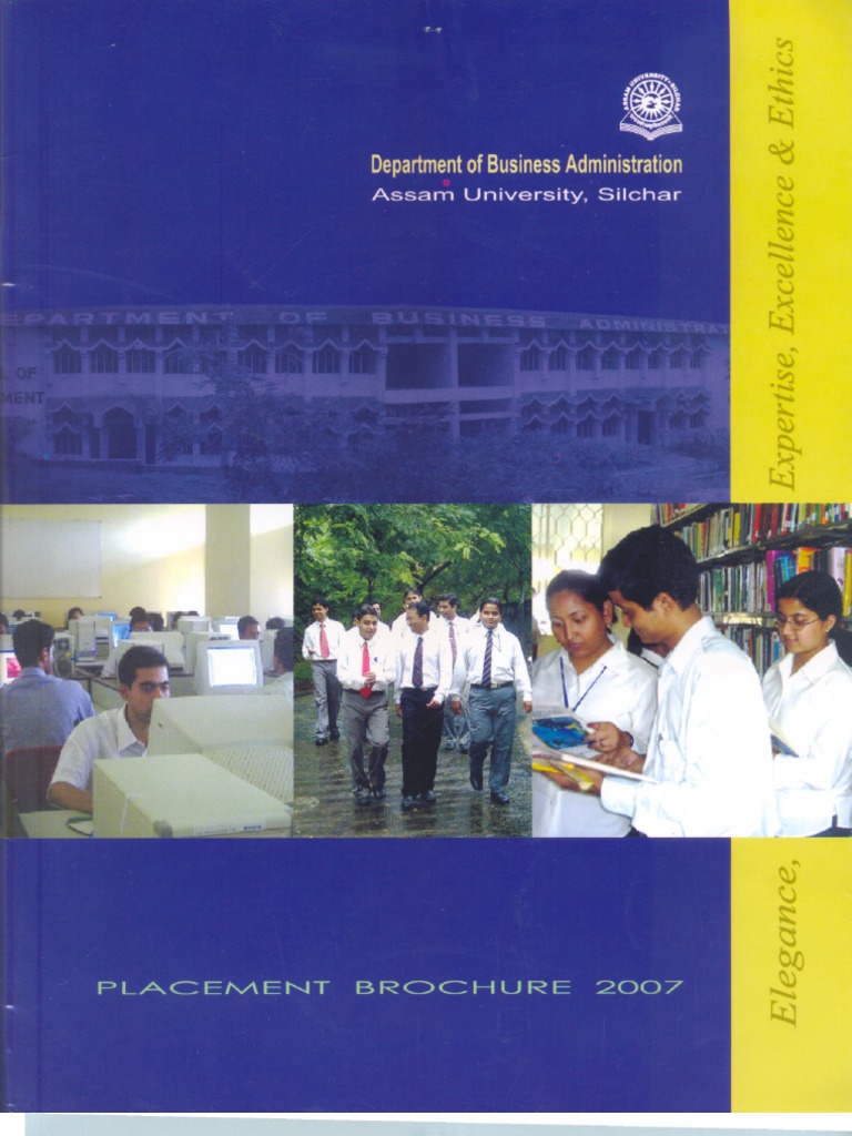 Assam University MBA Placement Brochure 2007 | PDF | Master Of Business ...