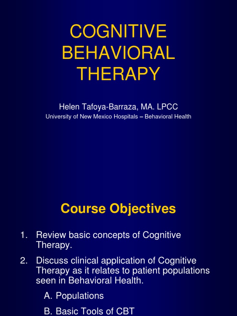 CBT | PDF | Cognitive Behavioral Therapy | Psychotherapy