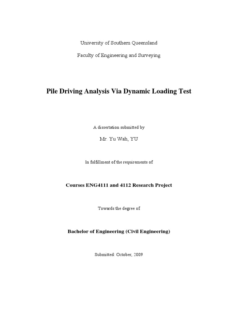 Pile Driving Analysis Via Driving Test | Download Free PDF | Deep ...