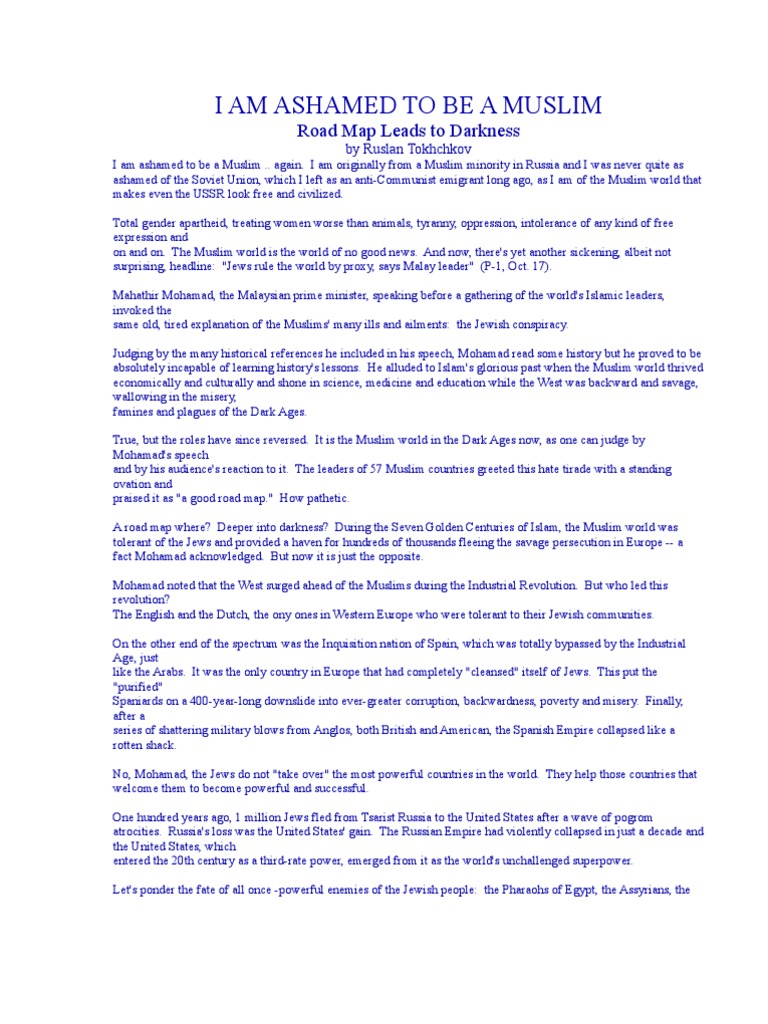 I Am Ashamed To Be A Muslim | PDF | Jews | Spain