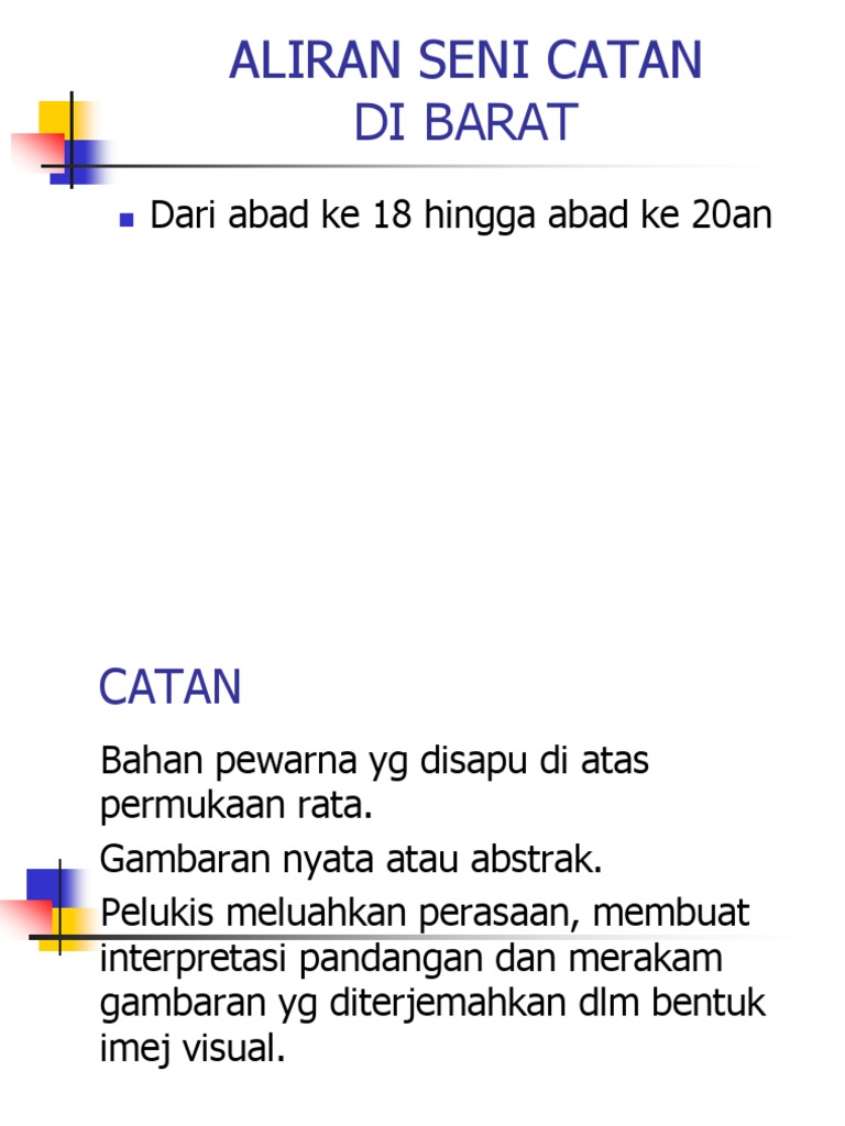Sejarah Seni Catan Barat | PDF