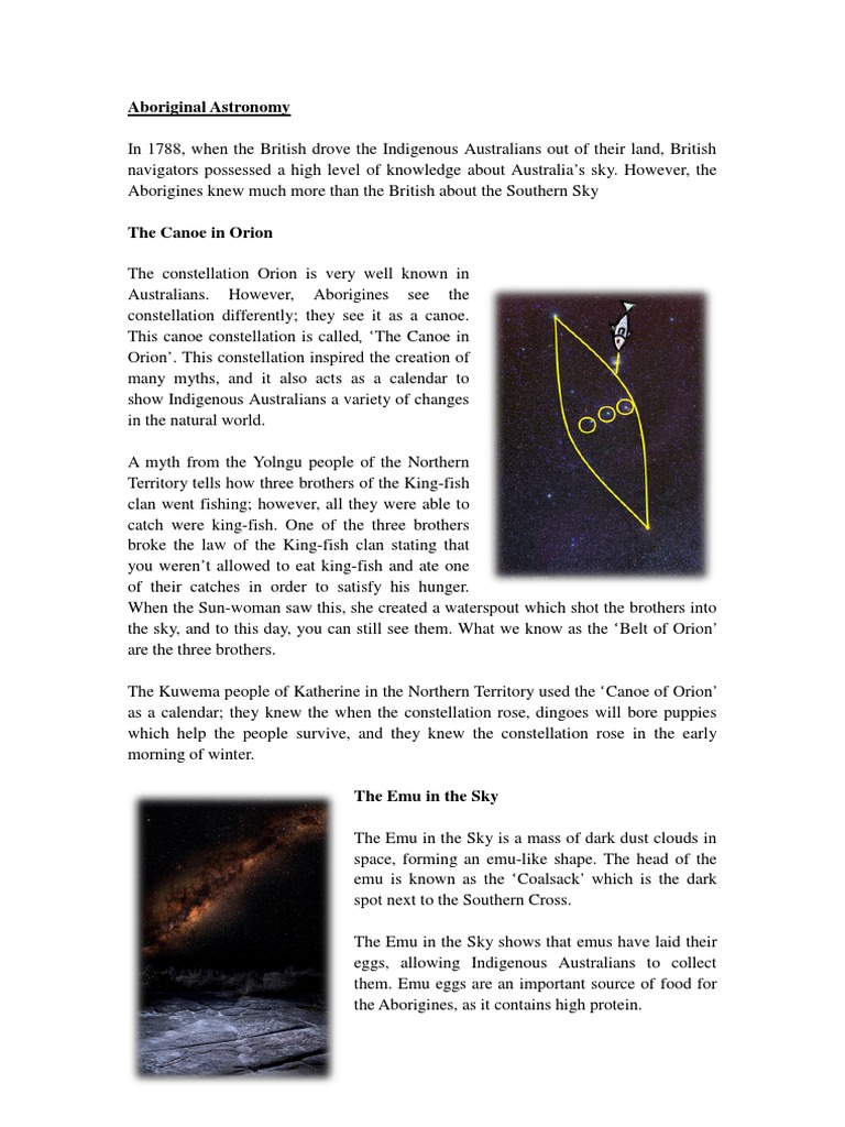 Aboriginal Astronomy | PDF | Astronomy | Outer Space