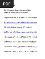 Tabla de Grados API y Densidad | PDF | Unidades de medida | Industria ...