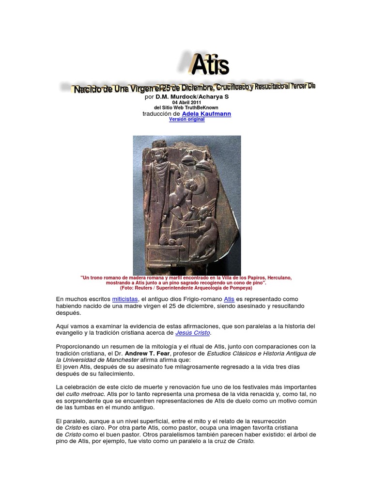 Atis | PDF | Crucifixión | La resurrección de Jesús