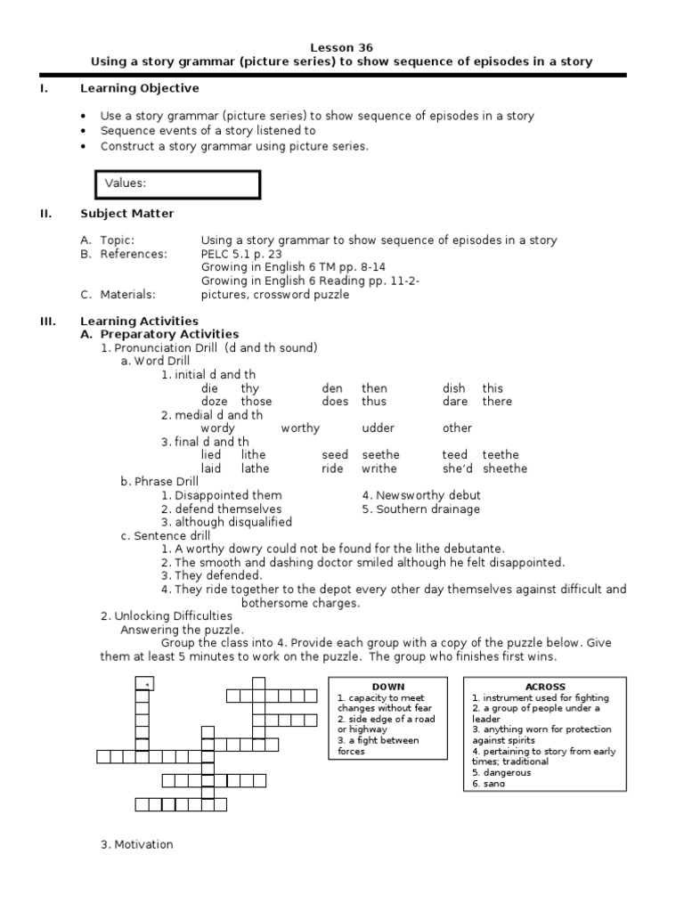 Story Grammar for Sequencing Events | PDF | General Fiction