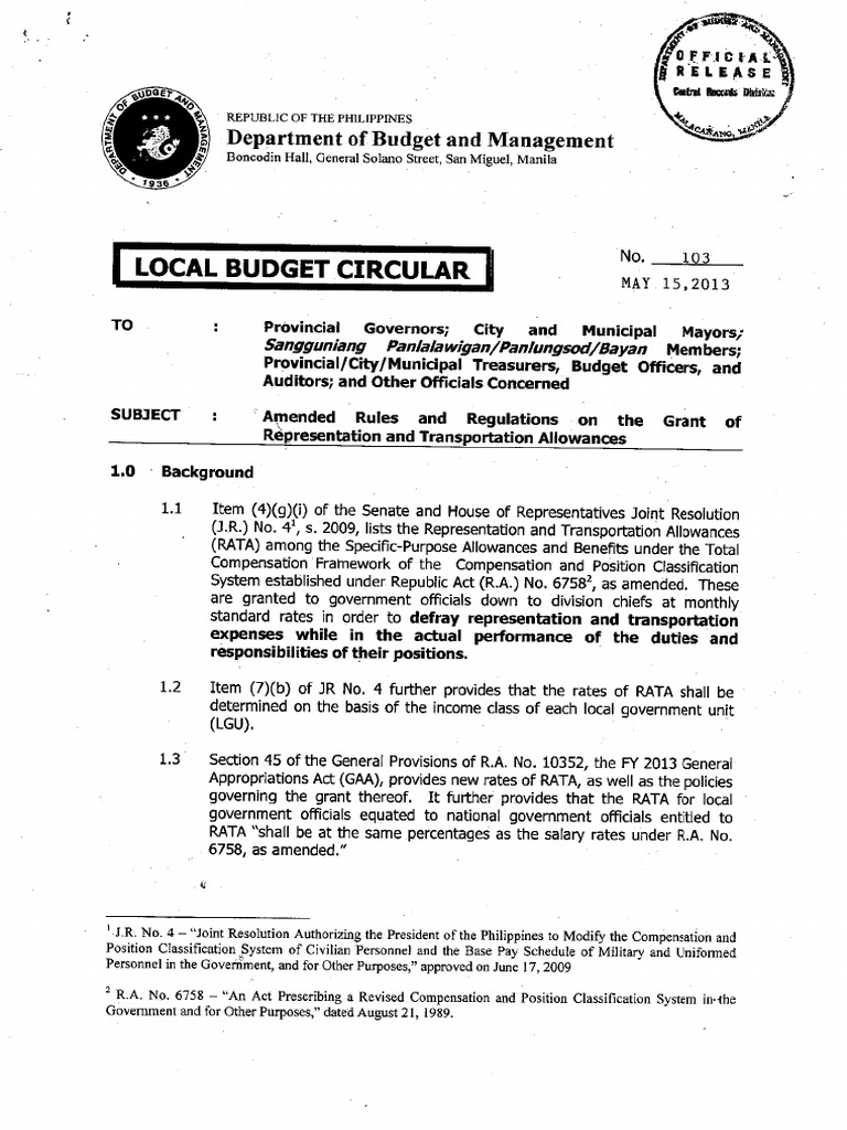 DBM LBC 103 Rata-2013 Ammended | PDF