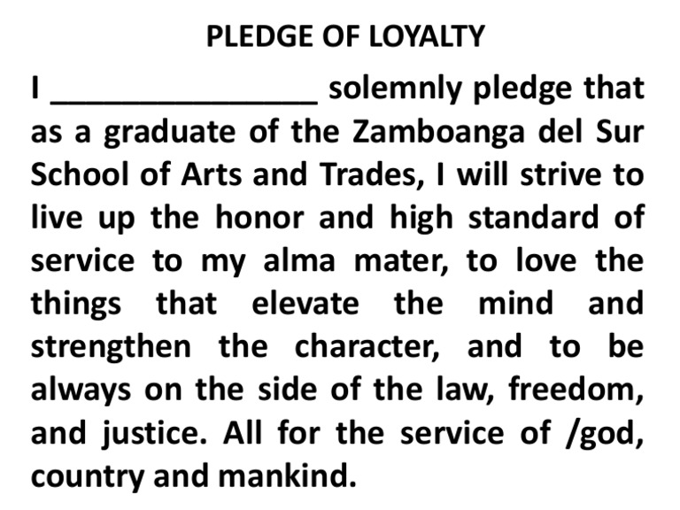 Pledge of Loyalty | PDF | Self-Improvement | Religion & Spirituality
