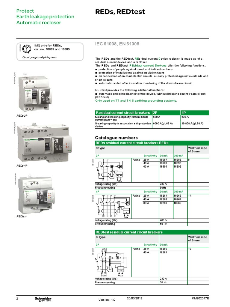 Motorized RCD Schneider | Download Free PDF | Electrical Equipment ...