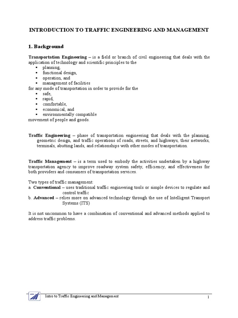 Intro To Traffic Engineering and Management | PDF | Traffic | Lane