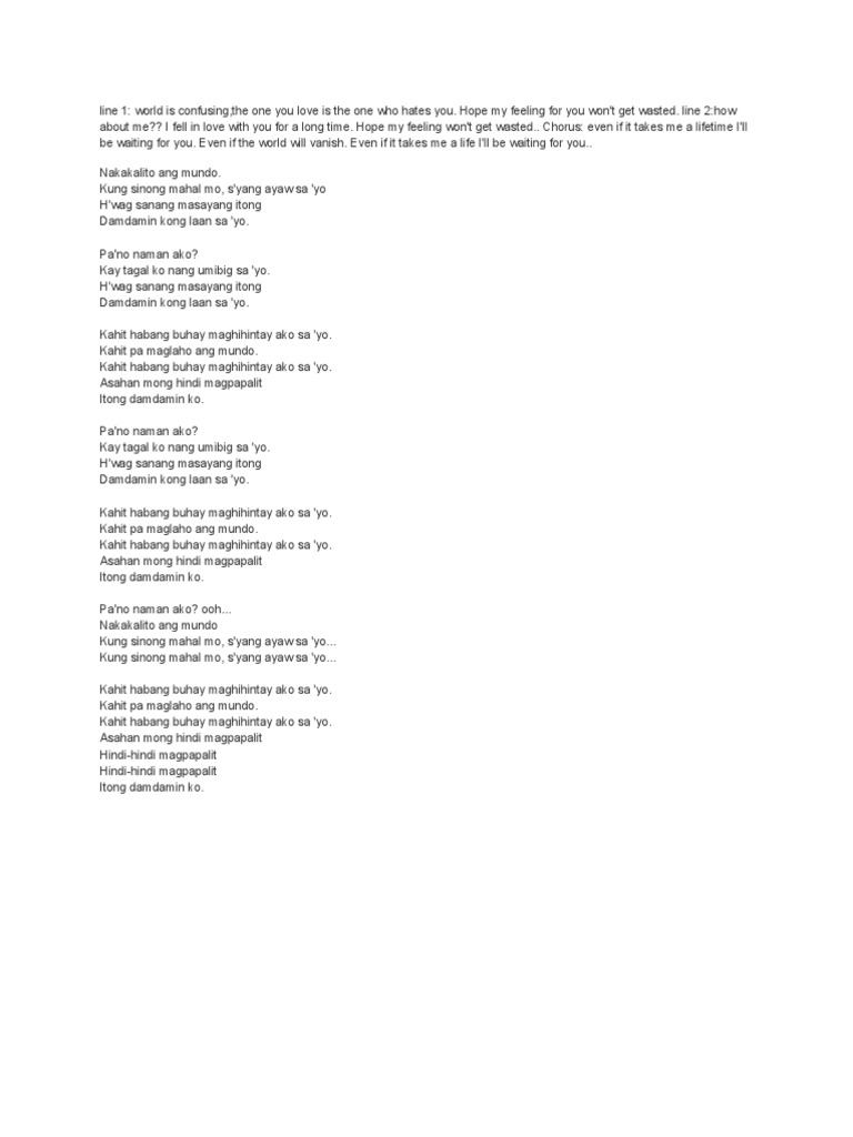 Filipino Quote Lyrics | PDF