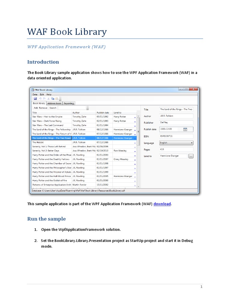 Book Library | PDF | Windows Presentation Foundation | Extensible ...