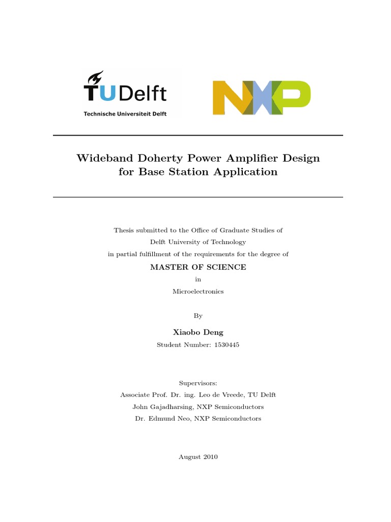 Wideband Doherty Power Amplifier Design For Base Station Application ...