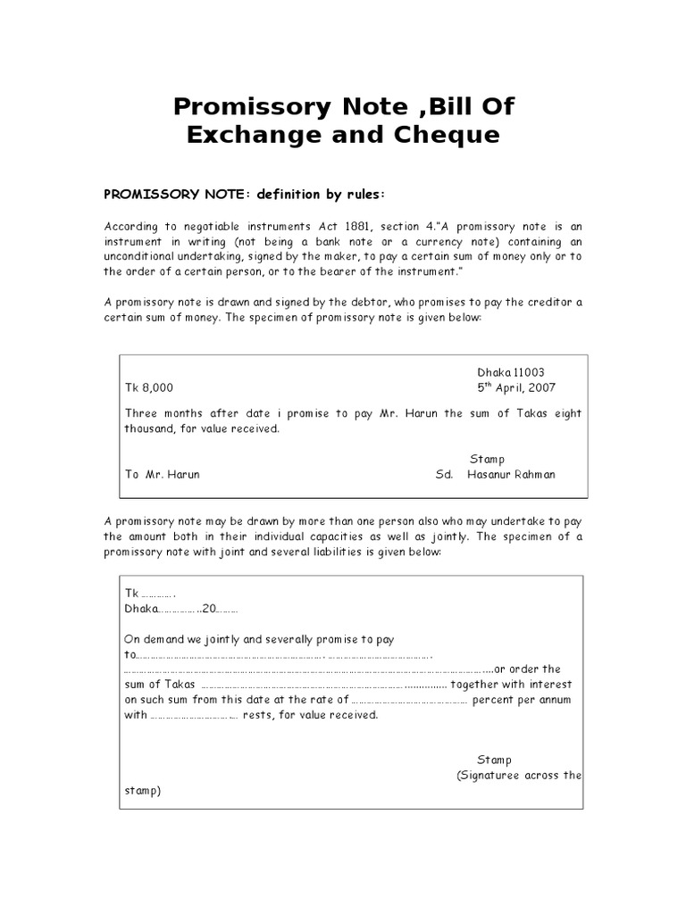 Negotiable Instruments Final | Negotiable Instrument | Promissory Note