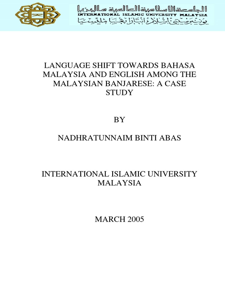 Language Shift Towards Bahasa | PDF | Malaysia | Indonesian Language