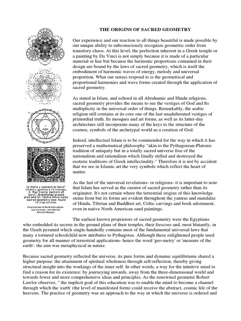 The Origins of Sacred Geometry | PDF