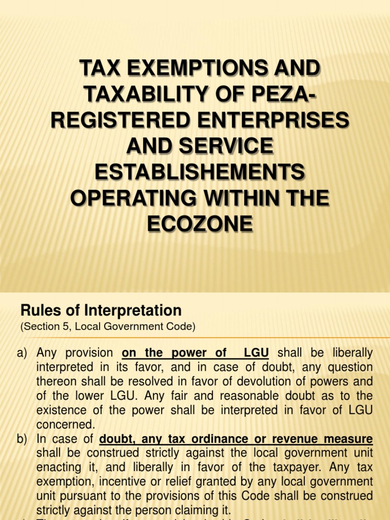 The PEZA Issue | PDF | Corporate Tax | Taxes