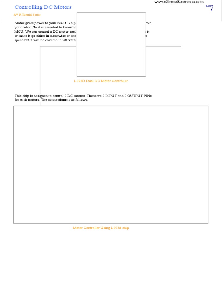 Avr Tutorial7 Motor Control | PDF | Microcontroller | Electric Motor
