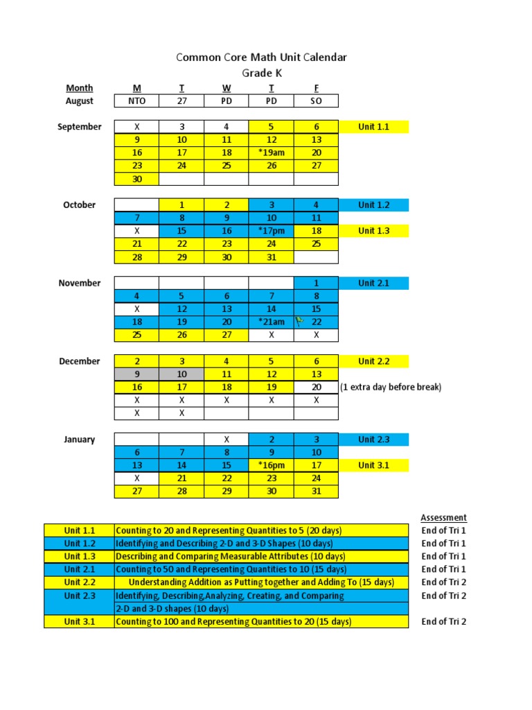Grade K 2013-2014 Math Calendar | PDF | Science & Mathematics