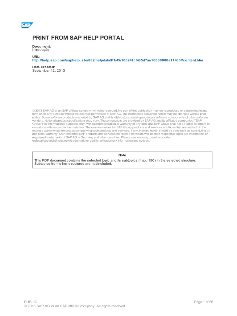 1 - Introdução SAP B1 | PDF | Window (Computing) | Sap Se