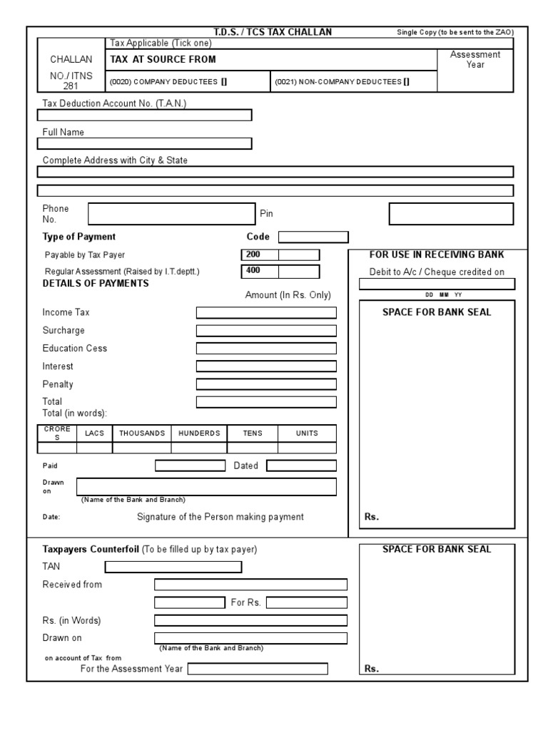 TDS Challan | PDF