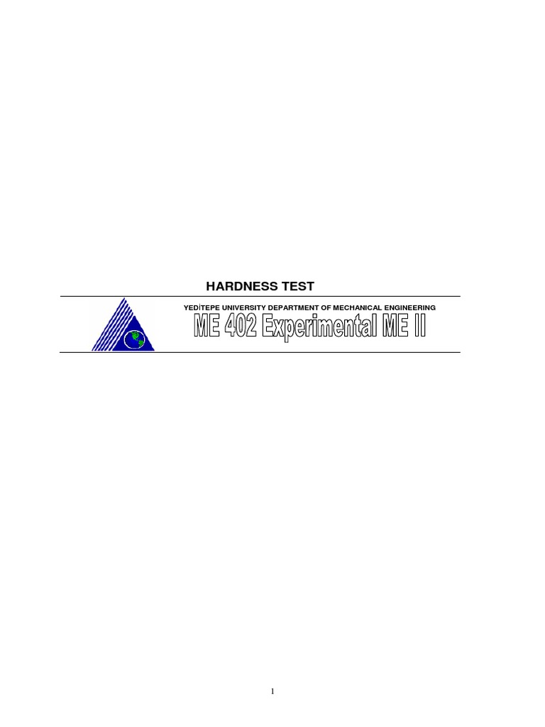 Hardness Test | PDF | Hardness | Materials
