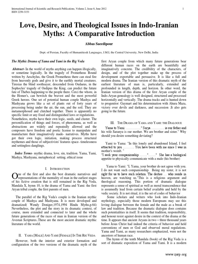 Yama Yami | PDF | Mythology | Vedas