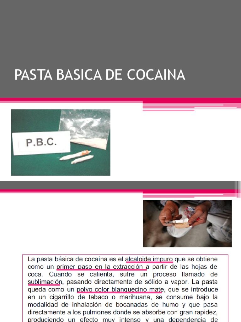Proceso y Efectos de la Pasta Básica de Cocaína | PDF | Ciencias del ...