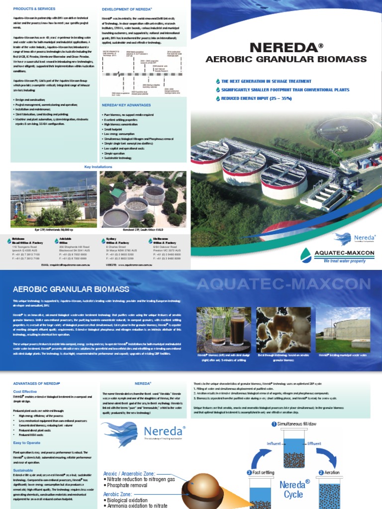Nereda Brochure | PDF | Sewage Treatment | Wastewater