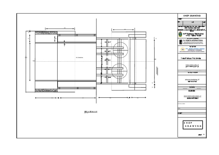 Shop Drawing: Unit Pelaksana Teknis Dinas (Uptd) Tebing Tinggi | PDF