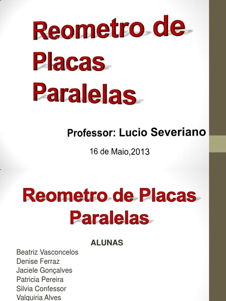 Reômetro de Placas Paralelas | PDF | Viscosidade | Polímeros