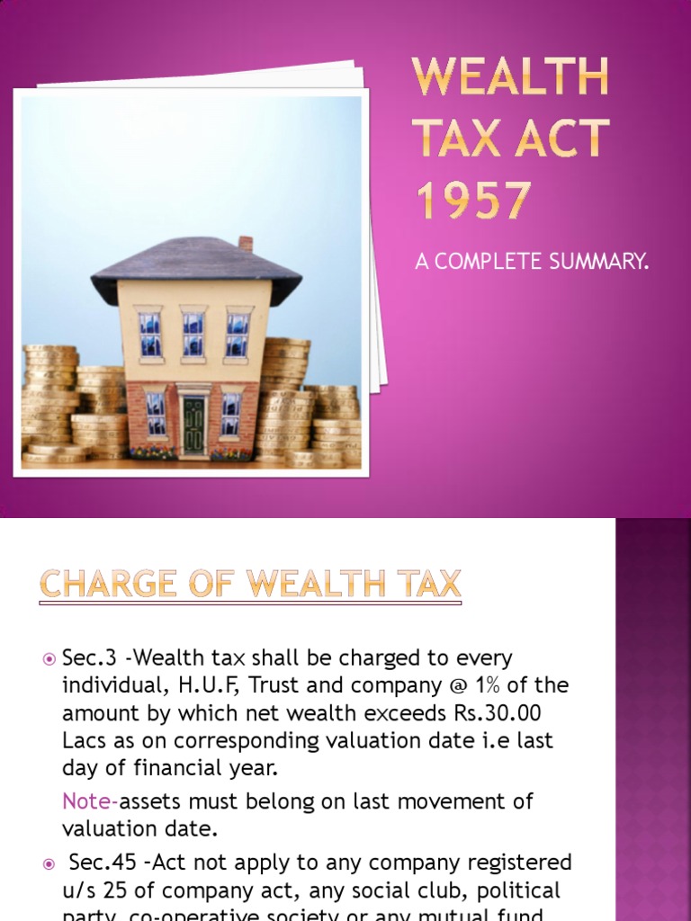 Wealth Tax Act 1957 | PDF | Valuation (Finance) | Wealth