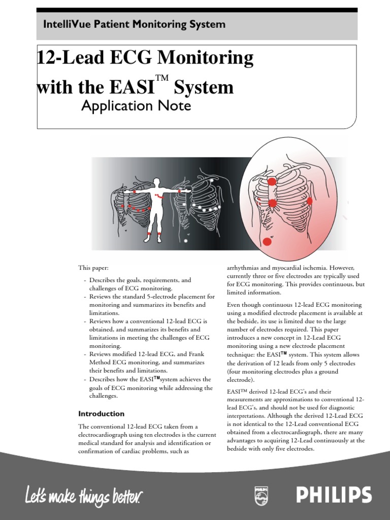 12-Lead ECG Monitoring With EASI PDF | PDF