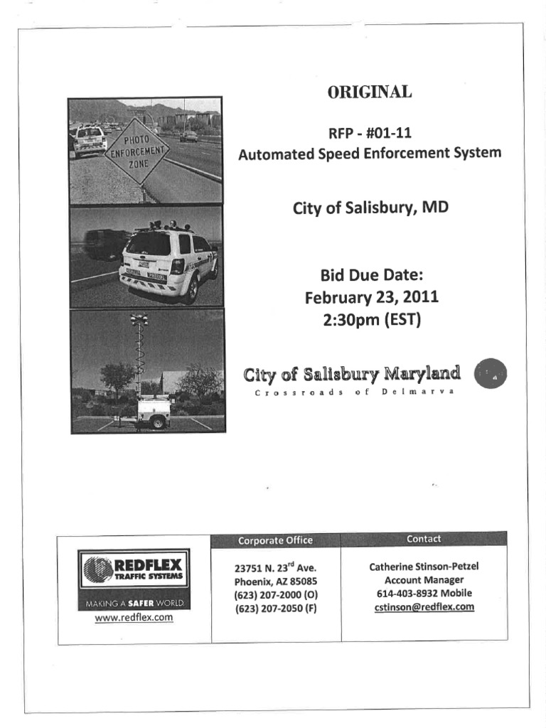 Redflex Speed Camera Proposal | PDF | Road Transport | Driving