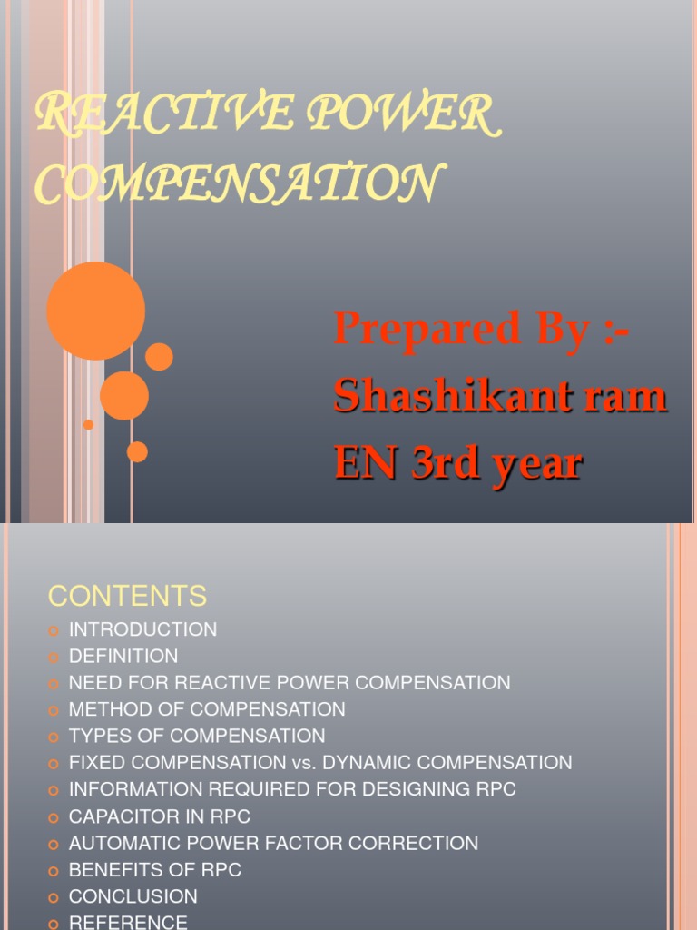 Reactive Power Compensation | PDF | Ac Power | Capacitor