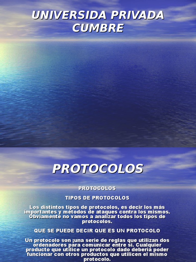 Power Point Protocolos | PDF | Protocolos de internet | Protocolo de transferencia de archivos